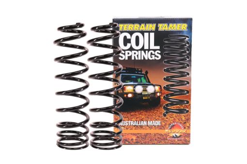COILS FRONT RAISED 50MM TO 100KG WITH BULL BAR TAPERED WIRE – Ramped up 4x4