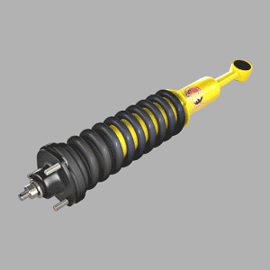 COIL OVER SHOCK ASSY PAIR RAISED 40MM TO 50KG WITH BULL BAR - KUN50 ...