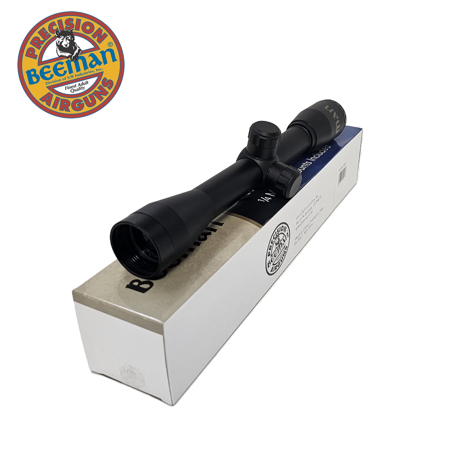 Beeman Air Rifle Scope w Mounts 4x32 -1/4" MOA – Ramped up 4x4
