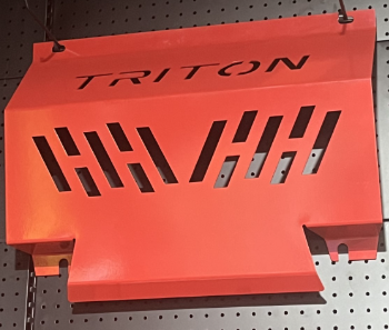 2015-2018 MITSUBISHI TRITON SKID PLATE RED (bash plate) – Ramped up 4x4